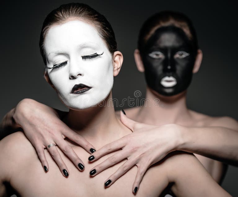 Yin yang twins stock photo. Image of adult, theatrical - 27747780