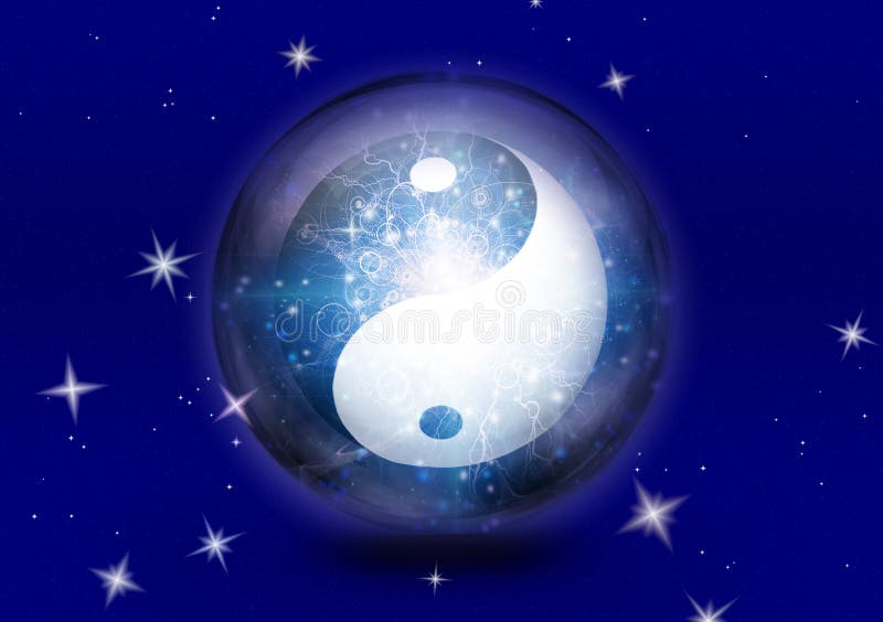 Yin Yang stock illustration. Illustration of icon, center - 116324873