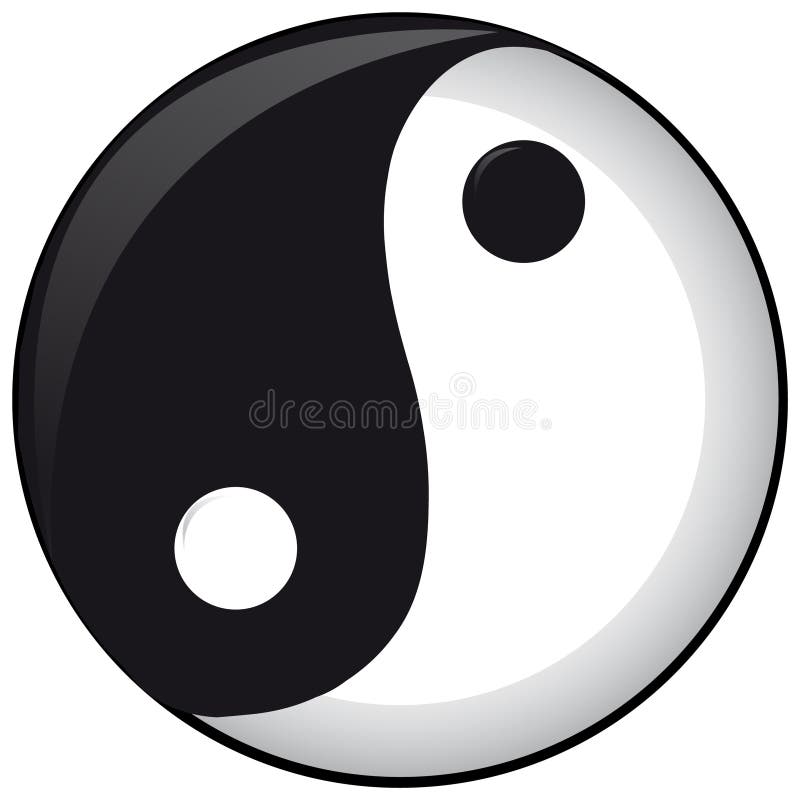 Yin ou Yang ilustração stock. Ilustração de artes, oposto - 8382096