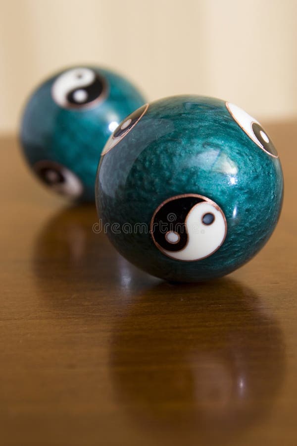 Ying Yang balls stock photo. Image of iron, symbol, together - 629460