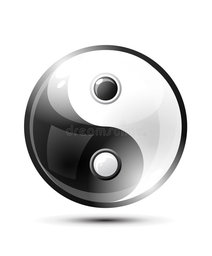 Yin and Yang ball stock vector. Illustration of yang - 21422621
