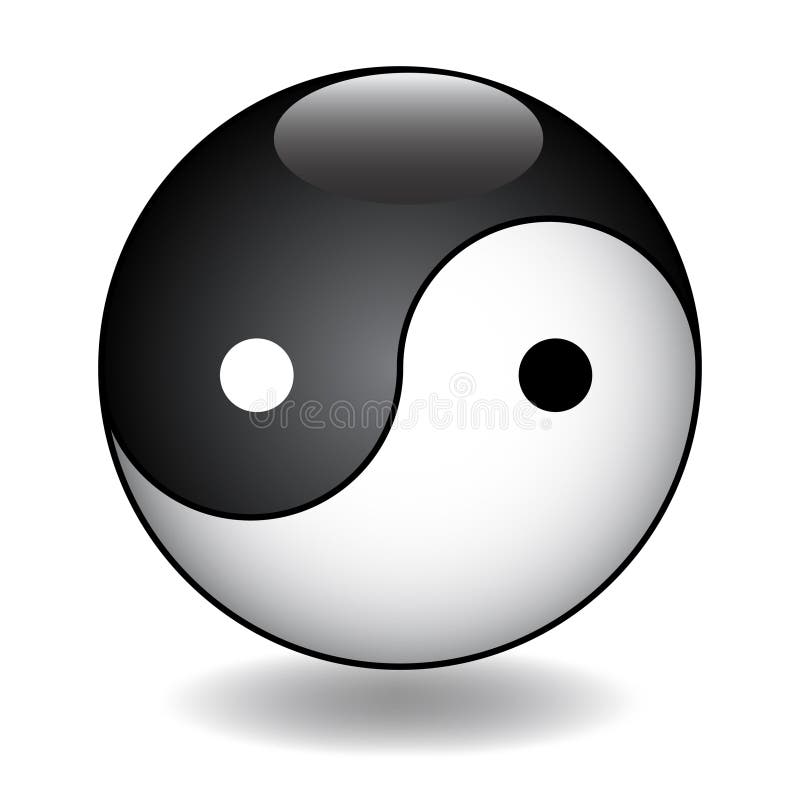 Ying Yang Ball stock illustration. Illustration of meditation - 4924228