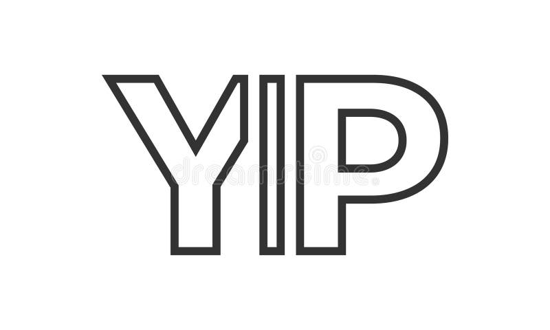 YIP Logo Design Template with Strong and Modern Bold Text. Initial ...