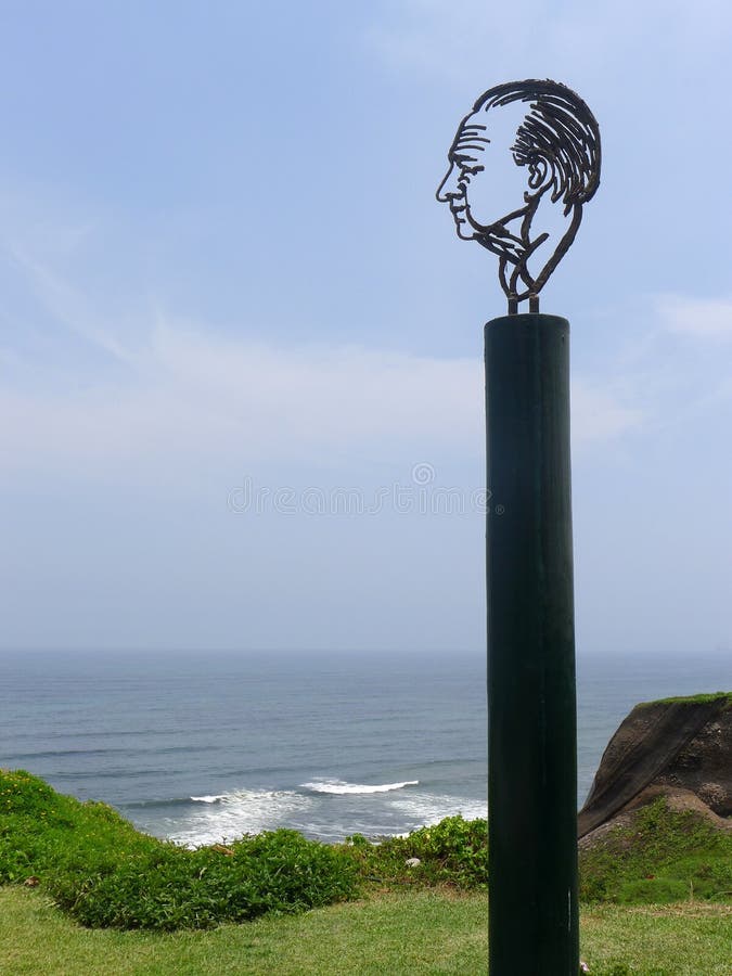 Yitzhak Rabin-Statue in Einem Miraflores-Park Von Lima Redaktionelles ...