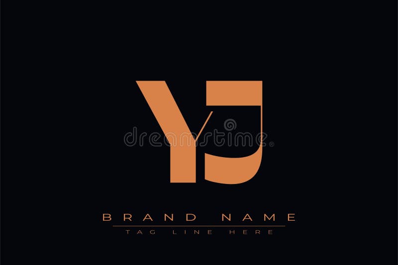 YJ Initial Letter Logo Design Stock Vector - Illustration of graphic ...