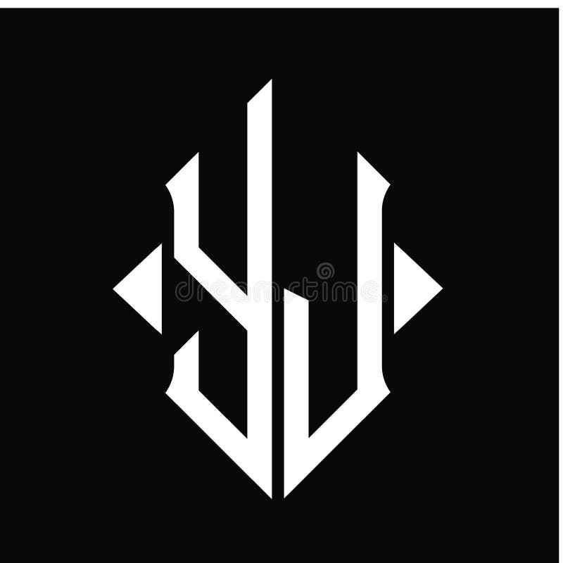 YJ Logo Monogram with Shield Shape Isolated Design Template Stock ...