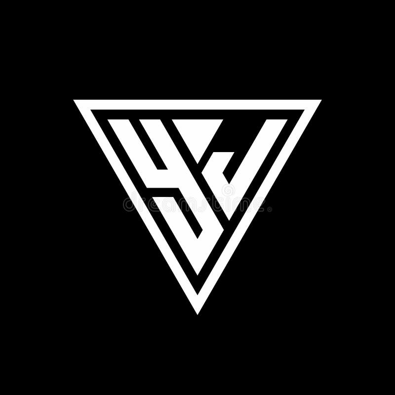 YJ Logo Monogram with Triangle Shape Designs Template Stock Vector ...