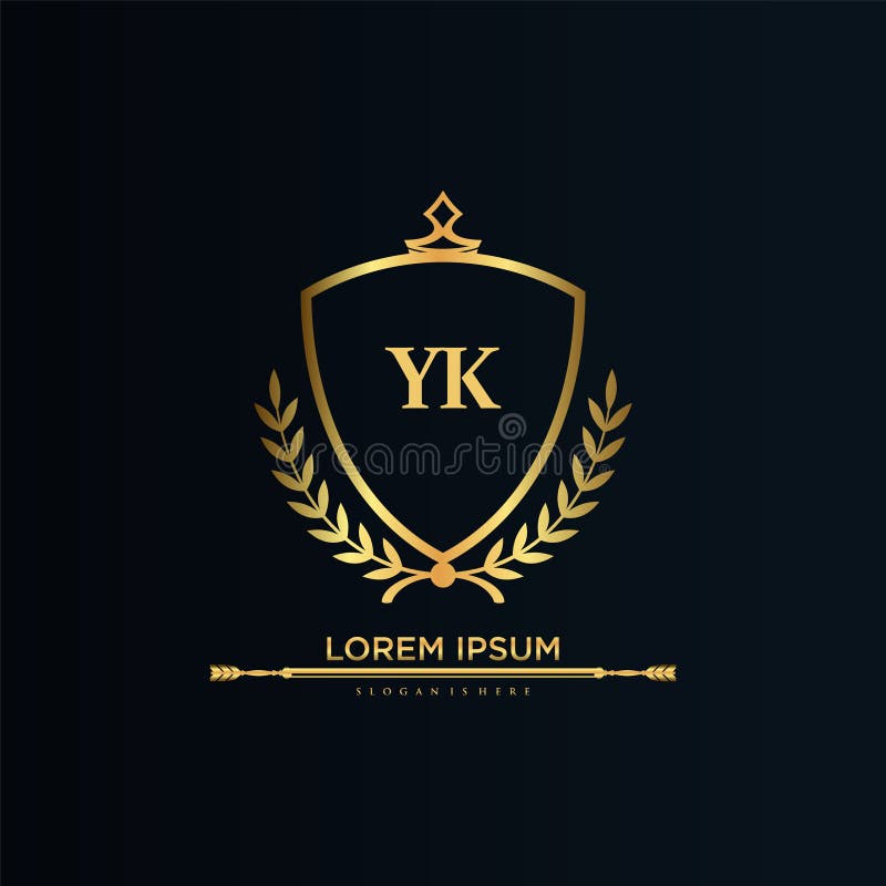 YK Letter Initial with Royal Template.elegant with Crown Logo Vector ...