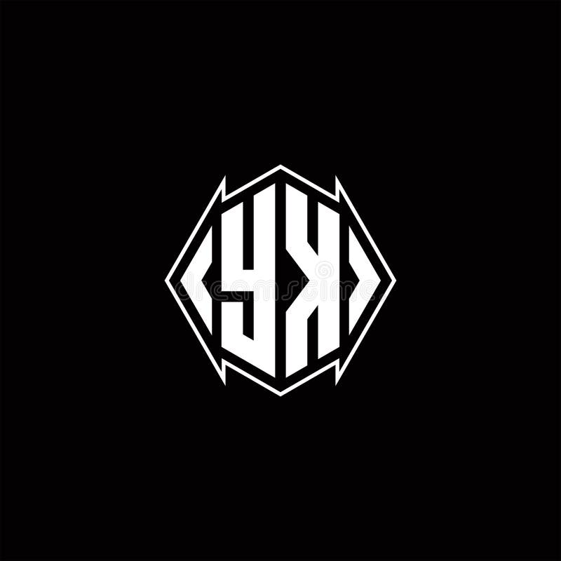 YK Logo Monogram with Shield Shape Designs Template Stock Vector ...