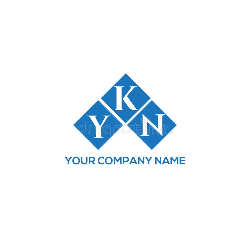 YKN Letter Logo Design on WHITE Background. YKN Creative Initials ...