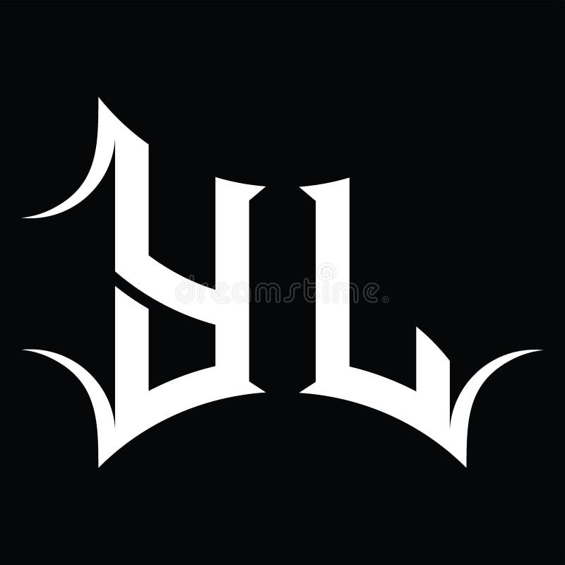 YL Logo Monogram with Abstract Shape Design Template Stock Illustration ...