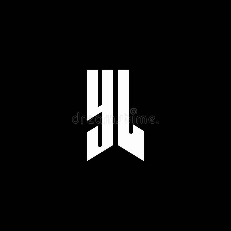 YL Logo Monogram with Emblem Style Isolated on Black Background Stock ...