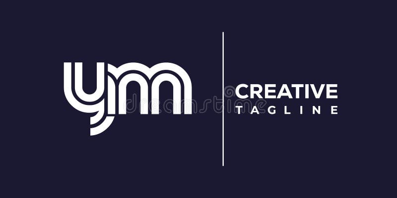 YM abstract logo stock illustration. Illustration of minimal - 356196813