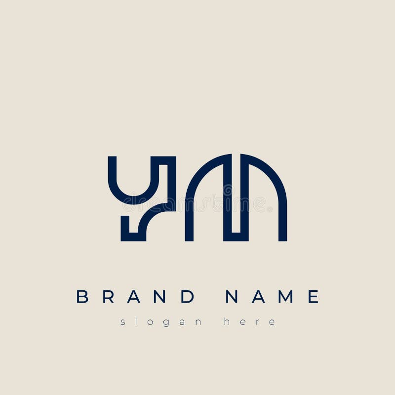YM Alphabet Letter Icon Logo Stock Vector - Illustration of luxury ...