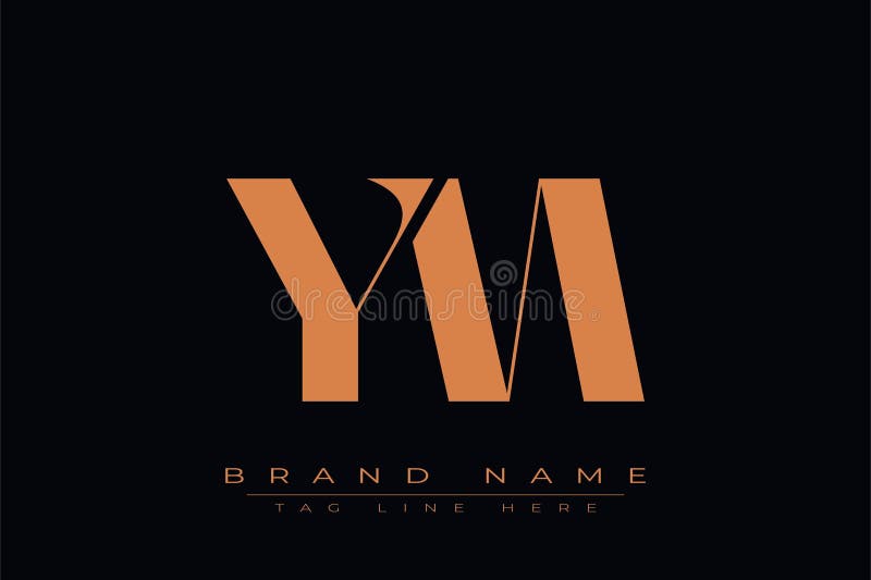 YM Initial Letter Logo Design Stock Illustration - Illustration of ...