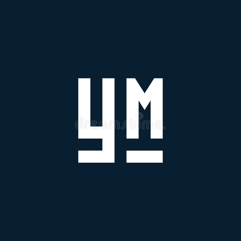 YM Initial Monogram Logo with Geometric Style Stock Vector ...