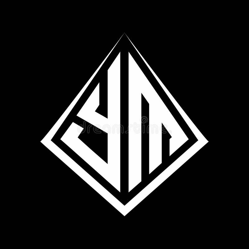 YM Logo Letters Monogram with Prisma Shape Design Template Stock Vector ...