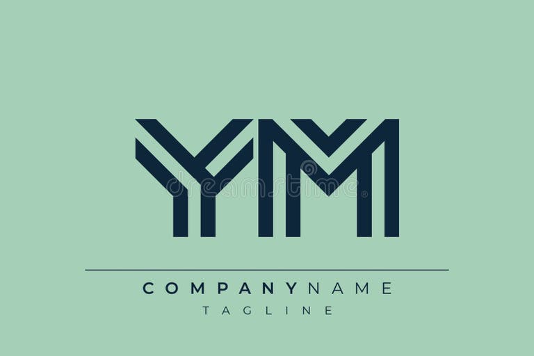 YM minimal line logo stock vector. Illustration of modern - 361949985
