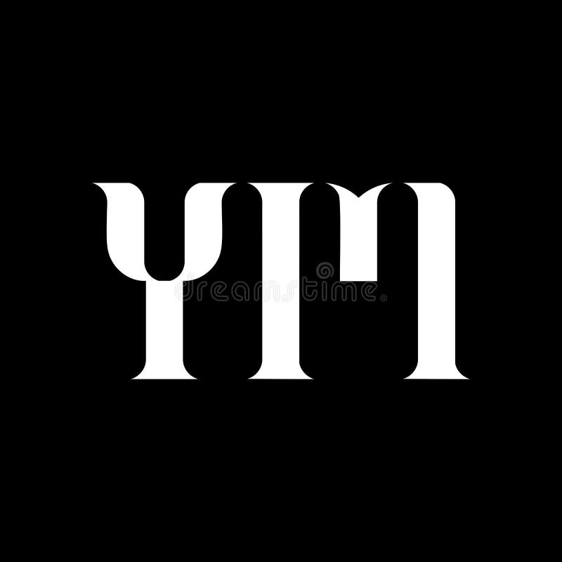 YM Y M Letter Logo Design. Initial Letter YM Uppercase Monogram Logo ...