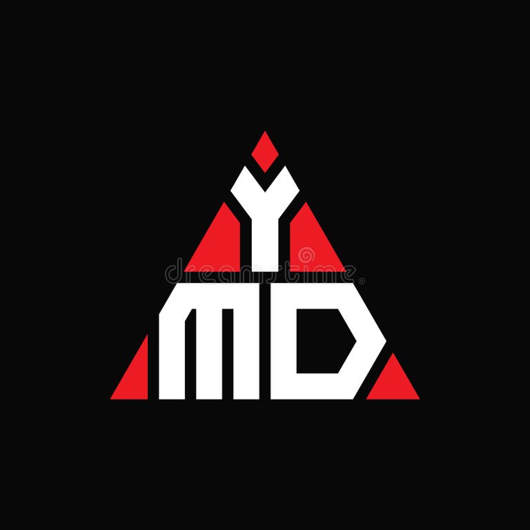 YMD Triangle Letter Logo Design with Triangle Shape. YMD Triangle Logo ...