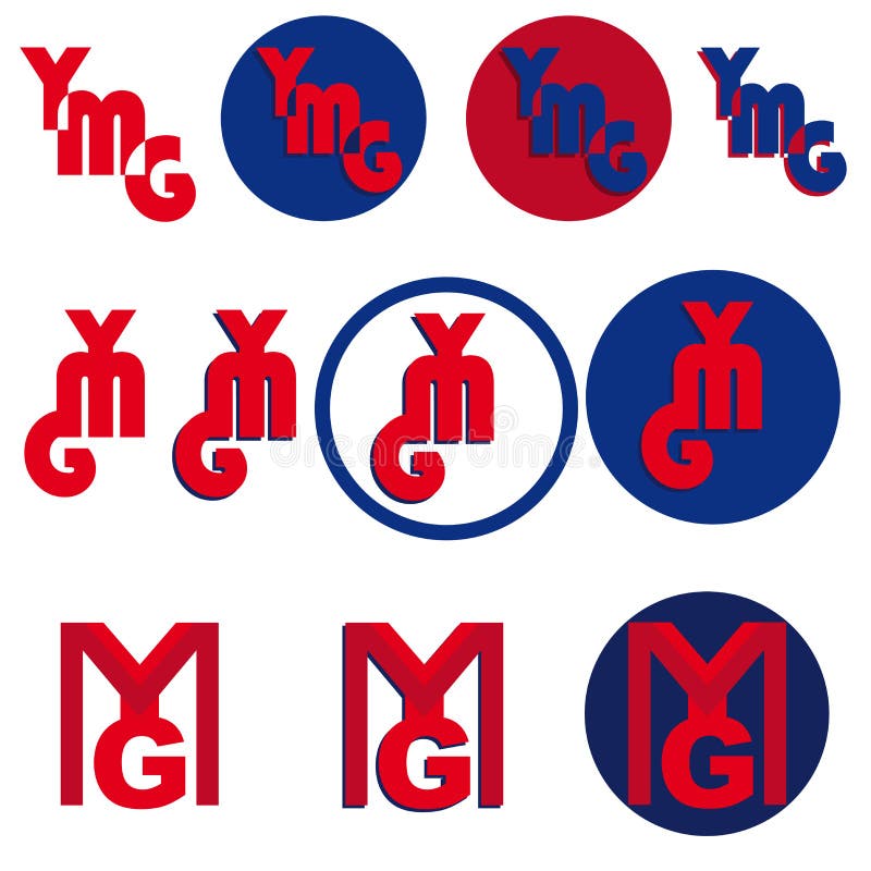 Ymg letters logo stock vector. Illustration of color - 79368141