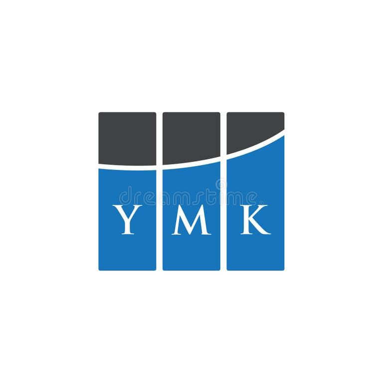 YMK Letter Logo Design on White Background. YMK Creative Initials ...