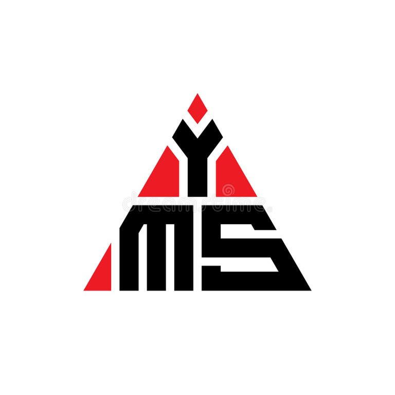YMS Triangle Letter Logo Design with Triangle Shape. YMS Triangle Logo ...