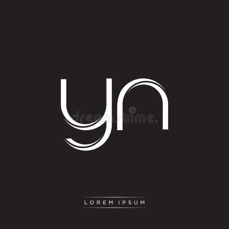 YN Initial Letter Split Lowercase Logo Modern Monogram Template ...