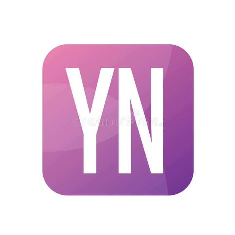 YN Letter Logo Design with Simple Style Stock Vector - Illustration of ...