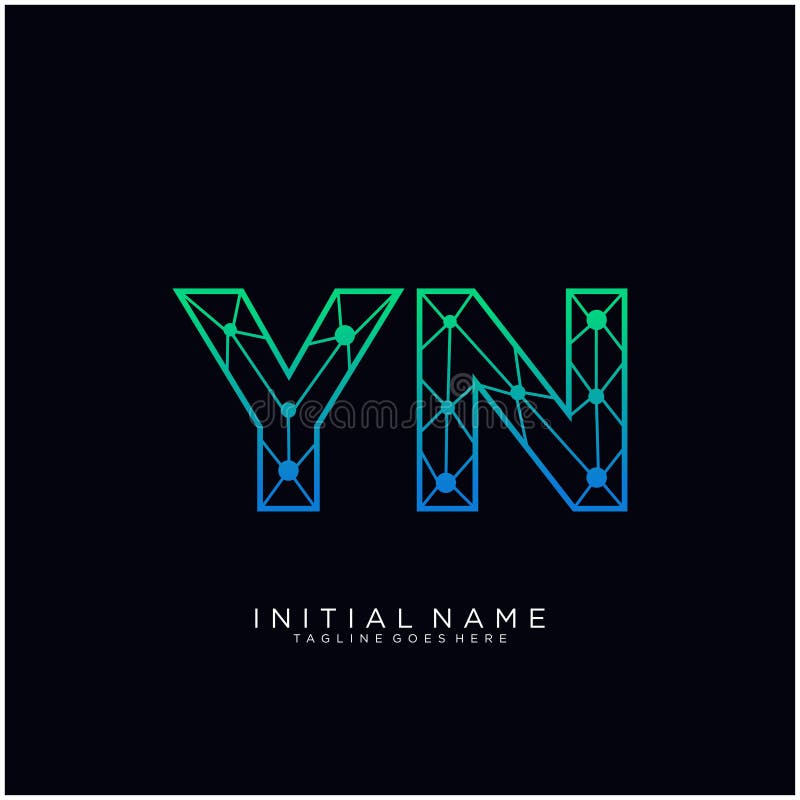 YN Letter Logo Icon Design Template Elements Stock Vector ...