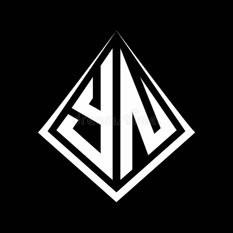 YN Logo Letters Monogram with Prisma Shape Design Template Stock Vector ...