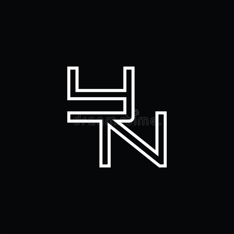 YN Logo Monogram with Line Style Design Template Stock Illustration ...