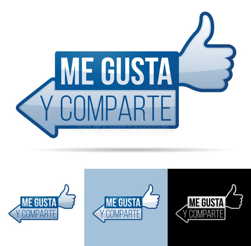 Yo Gusta Y Comparte ilustración del vector. Ilustración de parte - 37995043