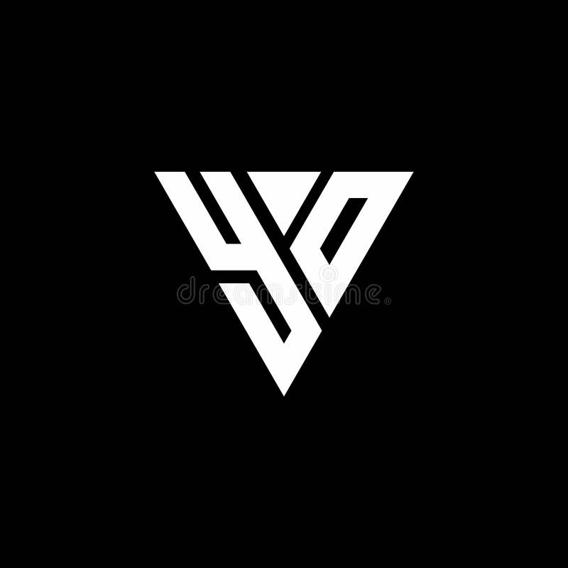 YO Logo Letter Monogram with Triangle Shape Design Template Stock ...