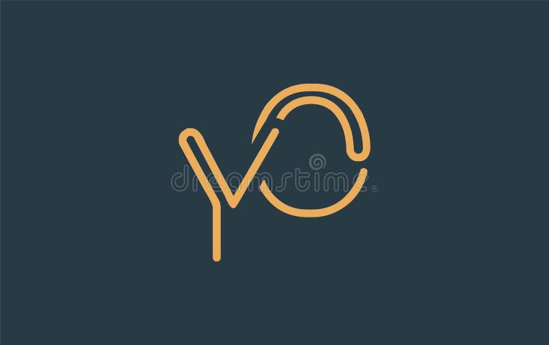 YO Minimalistic Line Art Logo Design with Abstract Lettering Stock ...