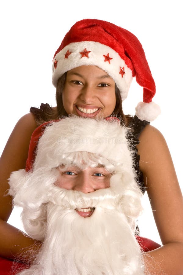 Yo y santa imagen de archivo. Imagen de pares, barba, mella - 6175931