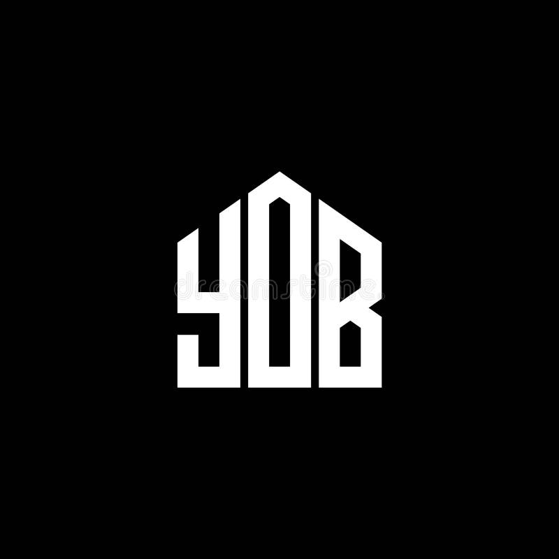 YOB Letter Logo Design on BLACK Background. YOB Creative Initials ...