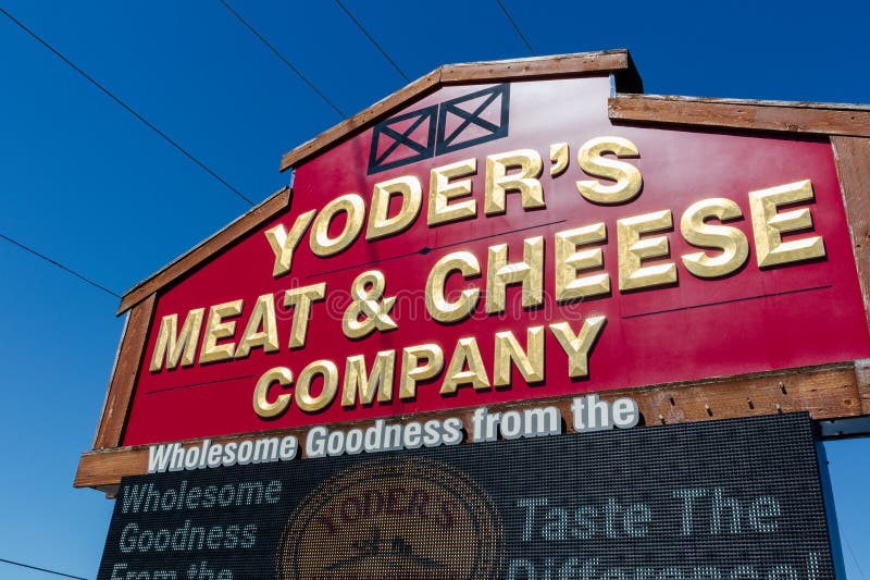 Yoder S Meat and Cheese Company Sign Low Angle View Editorial ...