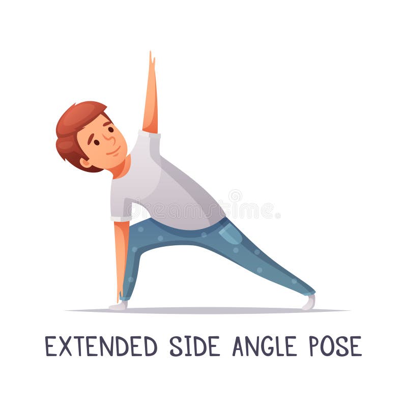 Yoga Extended Side Angle Pose Cartoon Stock Illustrations – 22 Yoga ...