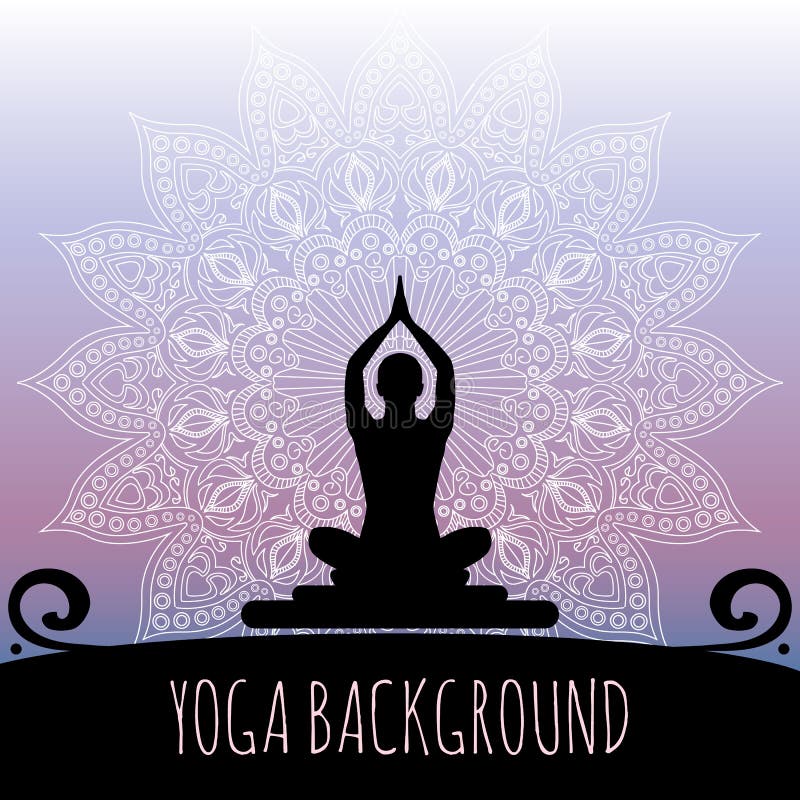 Yoga background. stock vector. Illustration of authentic - 47139269