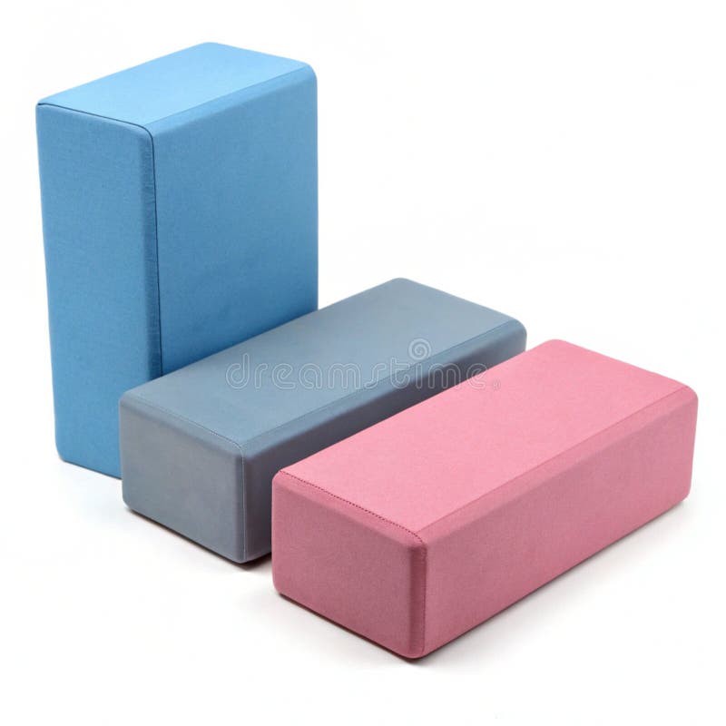 Yoga Blocks Isolated on White Background Stock Illustration ...