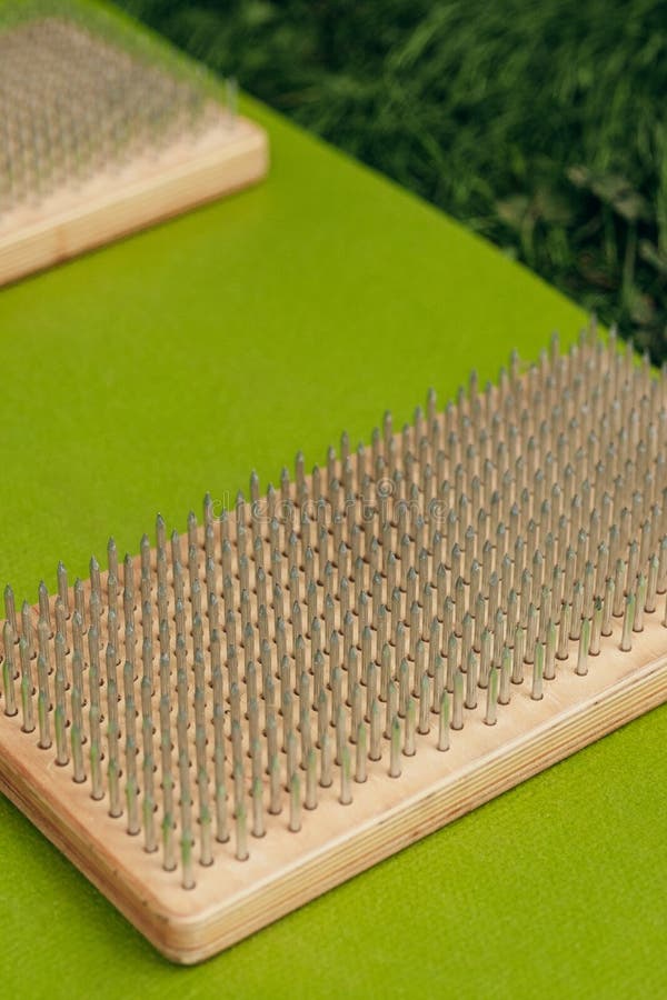 Yoga Boards with Nails for Meditation. Stock Photo - Image of ...