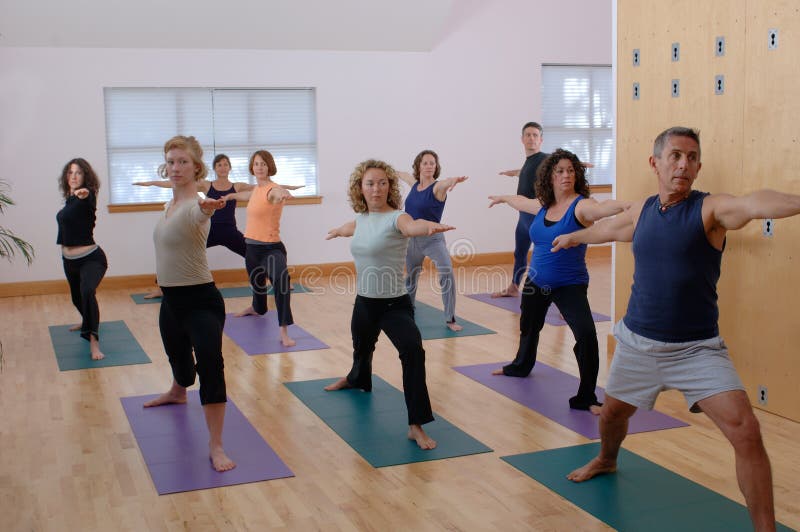 Yoga Class stock image. Image of group, barefoot, flexibility - 7060729