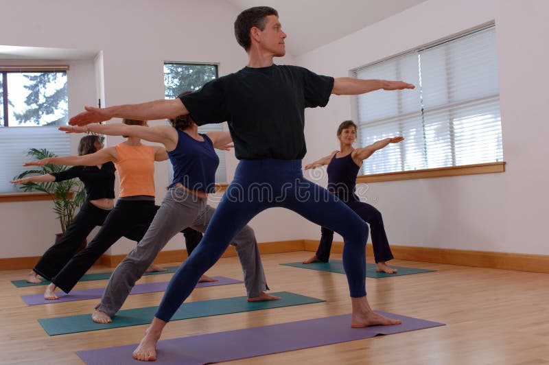 Yoga Class stock image. Image of group, barefoot, flexibility - 7060729