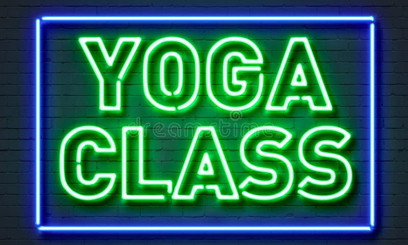 Yoga Class Neon Sign Brick Wall Background Stock Photos - Free ...