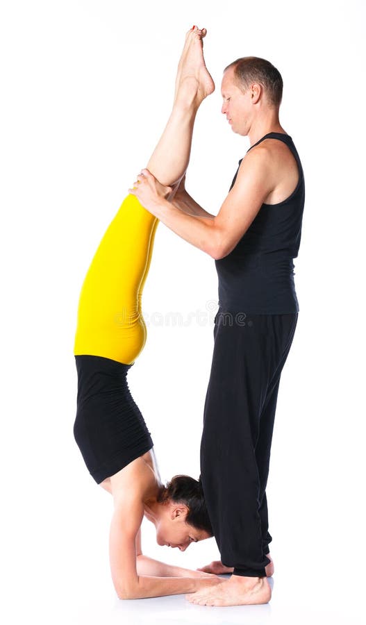 Yoga couple stock photo. Image of beautiful, asana, motion - 50151674
