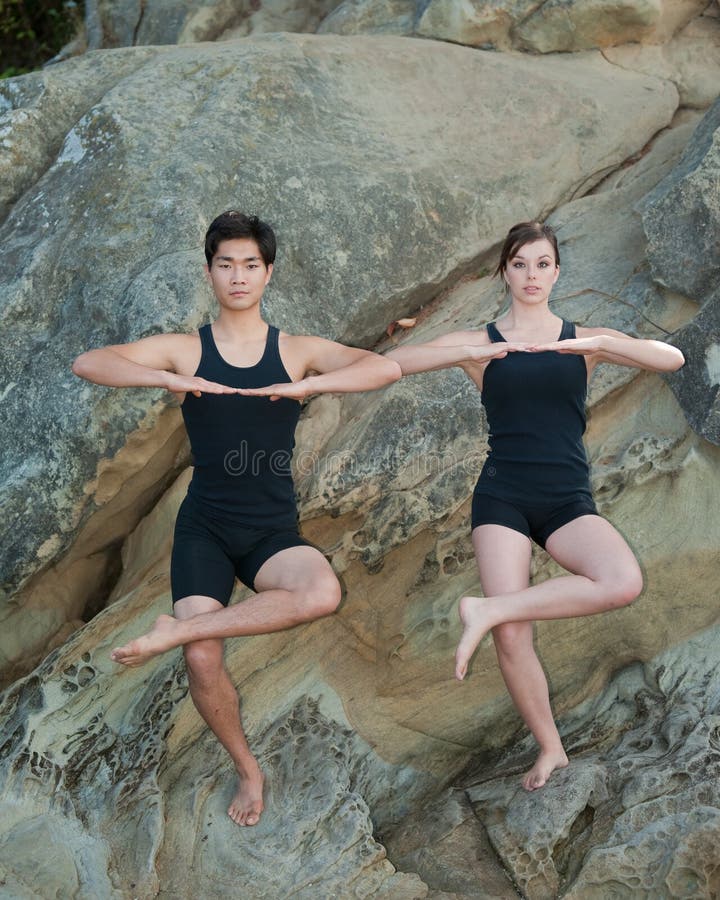 Yoga for couples stock photo. Image of asana, harmony - 10670080