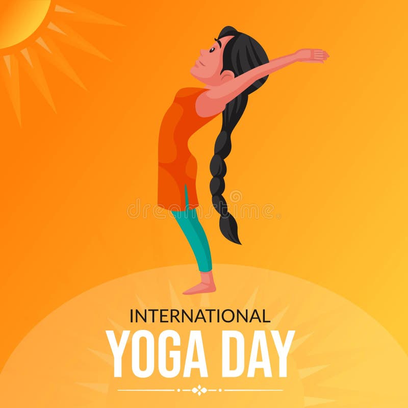 Creative World Yoga Day Banner Design Stock Vector - Illustration of ...
