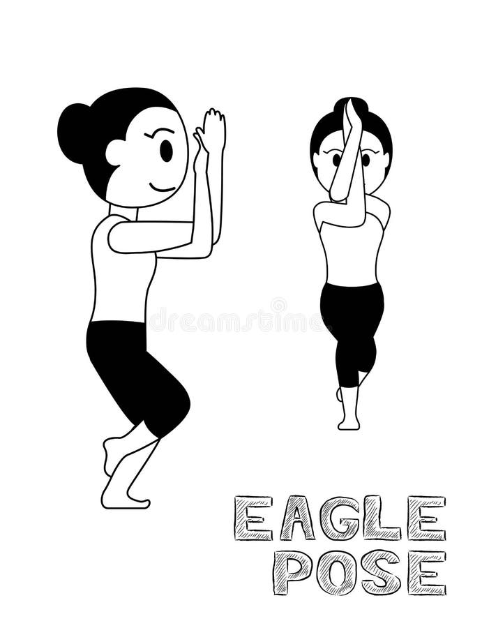 Eagle Pose Yoga Stock Illustrations – 97 Eagle Pose Yoga Stock ...