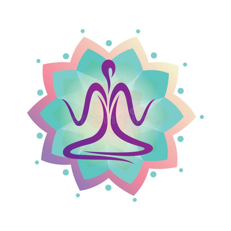 Yoga Easy Pose. Vector Illustration Decorative Design Stock Vector ...